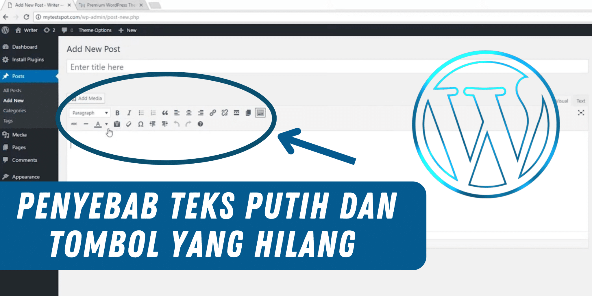 Memperbaiki Teks Putih & Tombol Hilang di WordPress - Herza Cloud